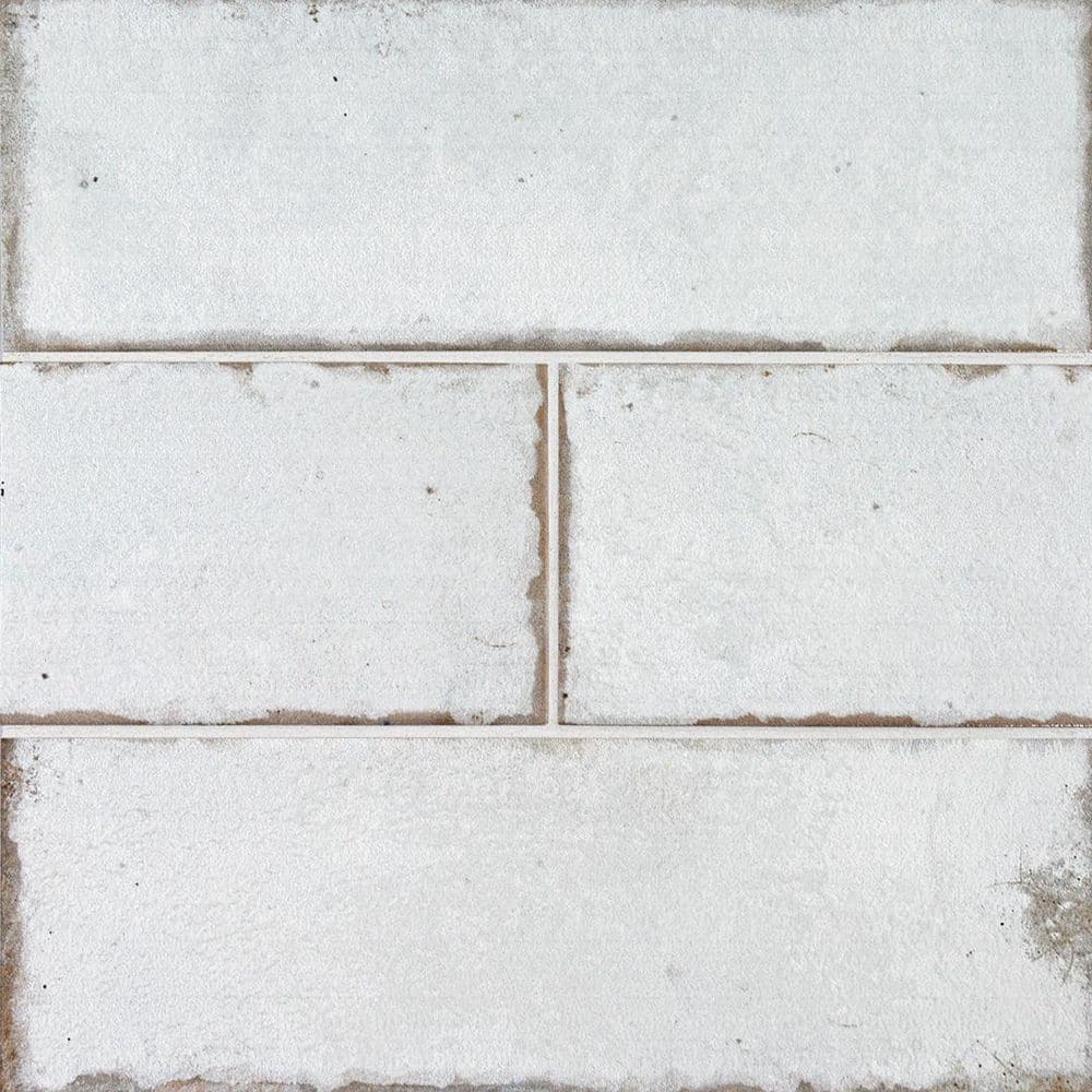 Reviews for Jeffrey Court Reina Cloud White 4 in. x 12 in. Gloss Subway ...
