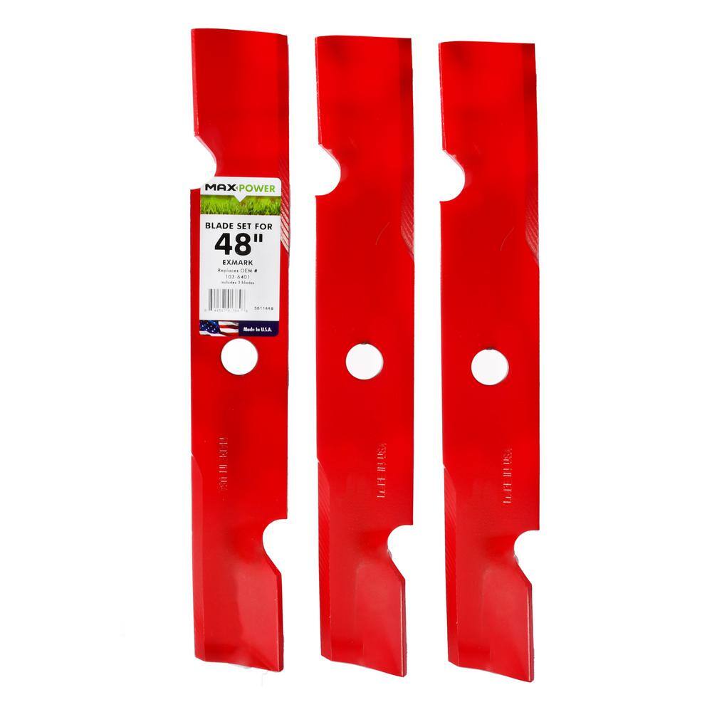 3 Pack Mower Blades 3-Pack Exmark Replacement Mower Blades For 48-Inch ...