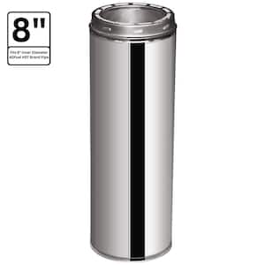 ALLFUEL HST 8 in. x 3 in. Single to Double Wall Chimney Pipe Adaptor BL ...