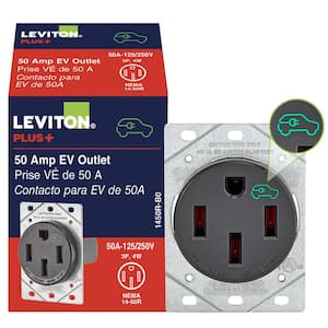 Leviton 50 Amp 125/250 V NEMA 14-50R EV Charging Single Outlet ...