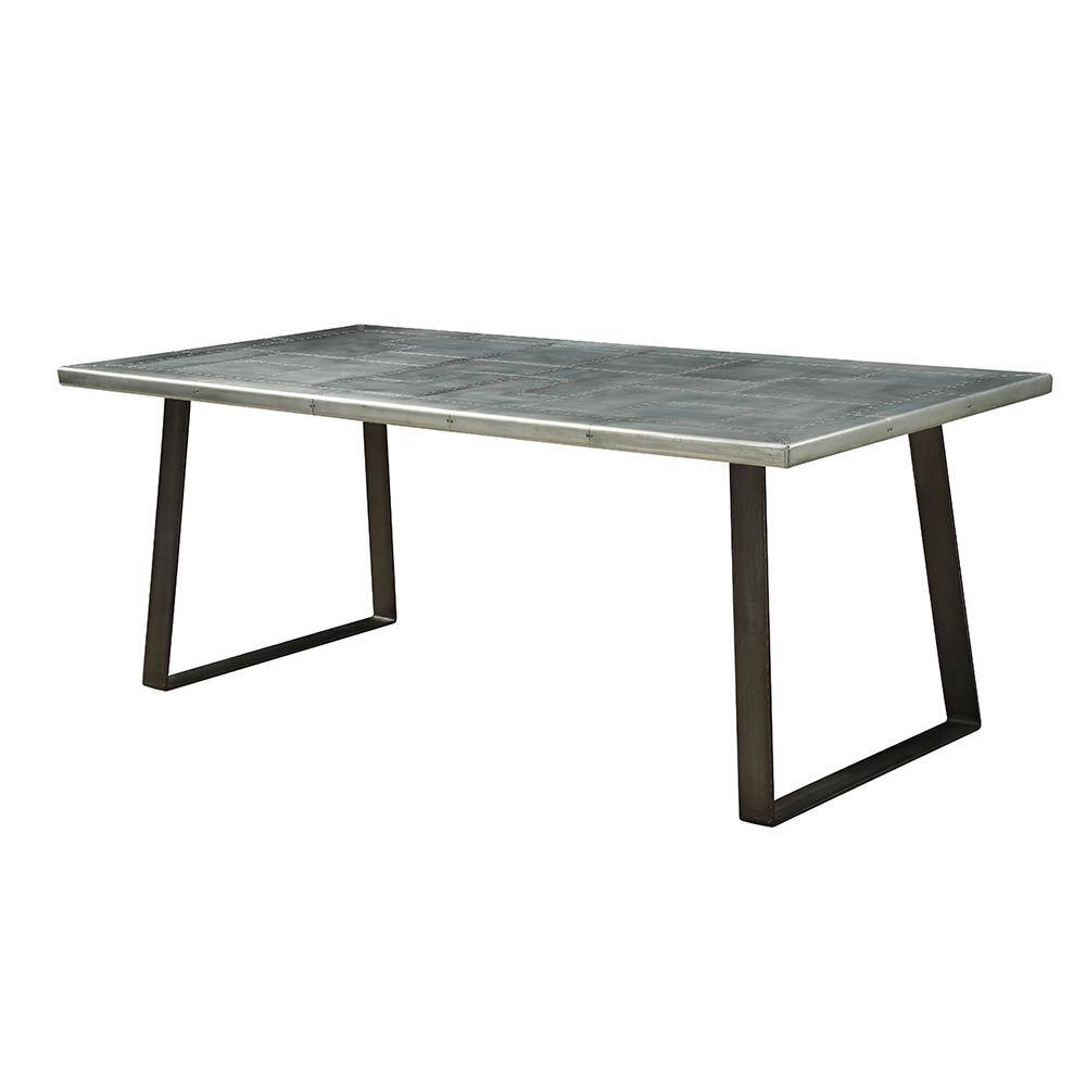 Acme Furniture Kaylia Aluminum and Gunmetal Dining Table 70105 - The ...