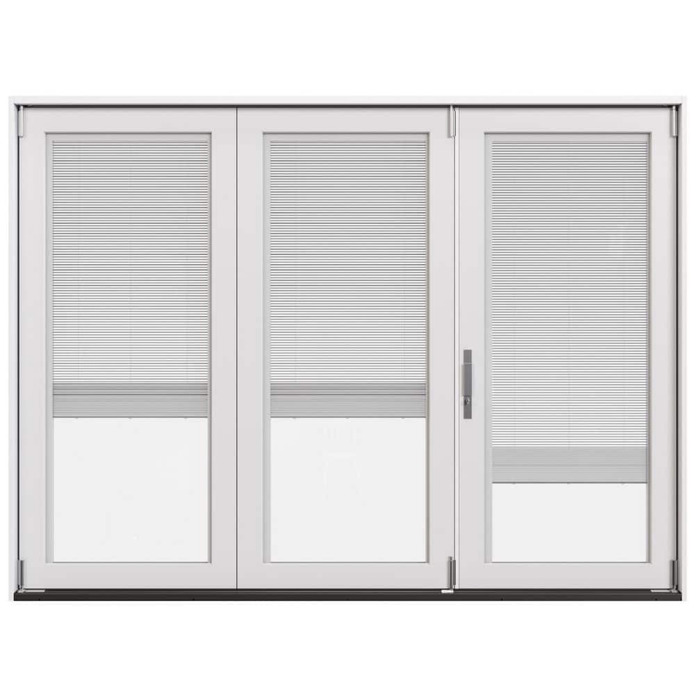 JELD-WEN 108 in. x 80 in. F4500 Left-Hand Folding Primed Fiberglass 3 ...