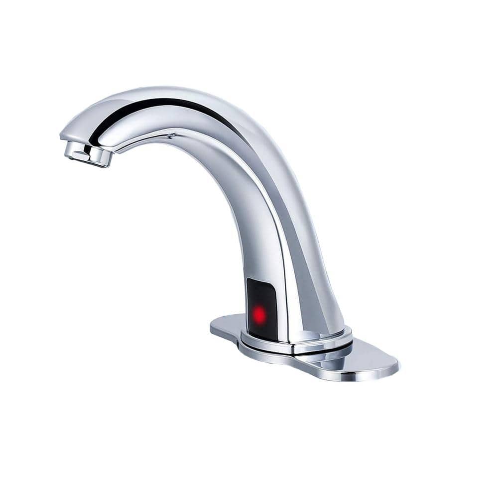 Fapully Automatic Sensor Touchless Bathroom Sink Faucet with Deck Plate ...
