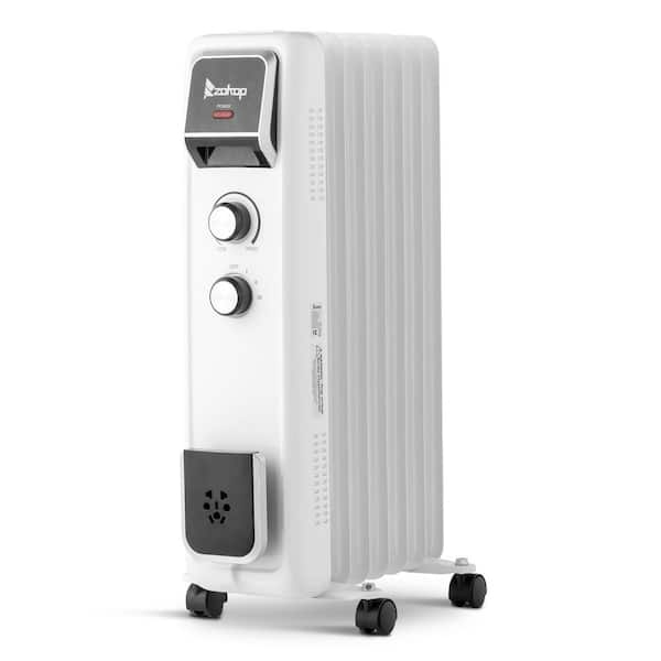 Karl home 1500-Watt Electric Oil-Filled Radiator Space Heater in White ...