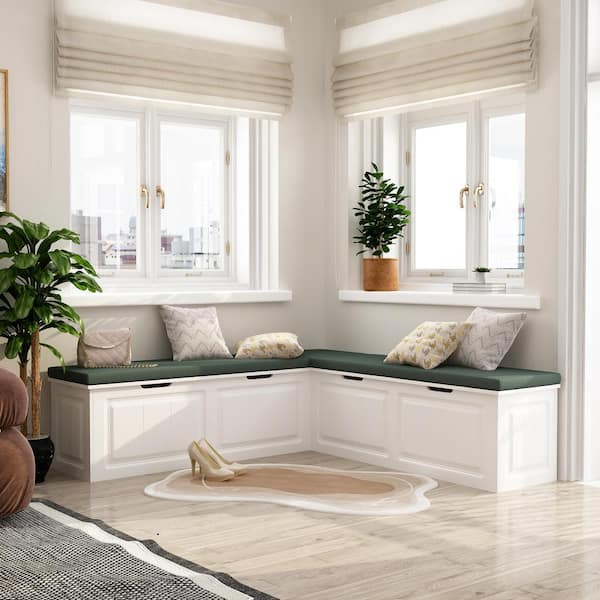 L Shaped Corner Storage Bench Epesoware L Shaped Entryway Shoe Bench
