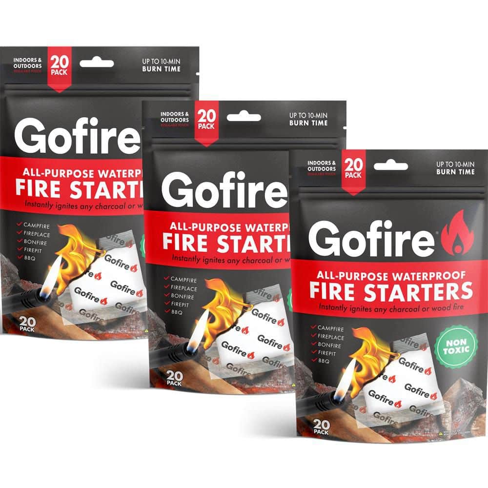 GOFIRE 60pack all purpose Fire Starter 32742GF3PK - The Home Depot