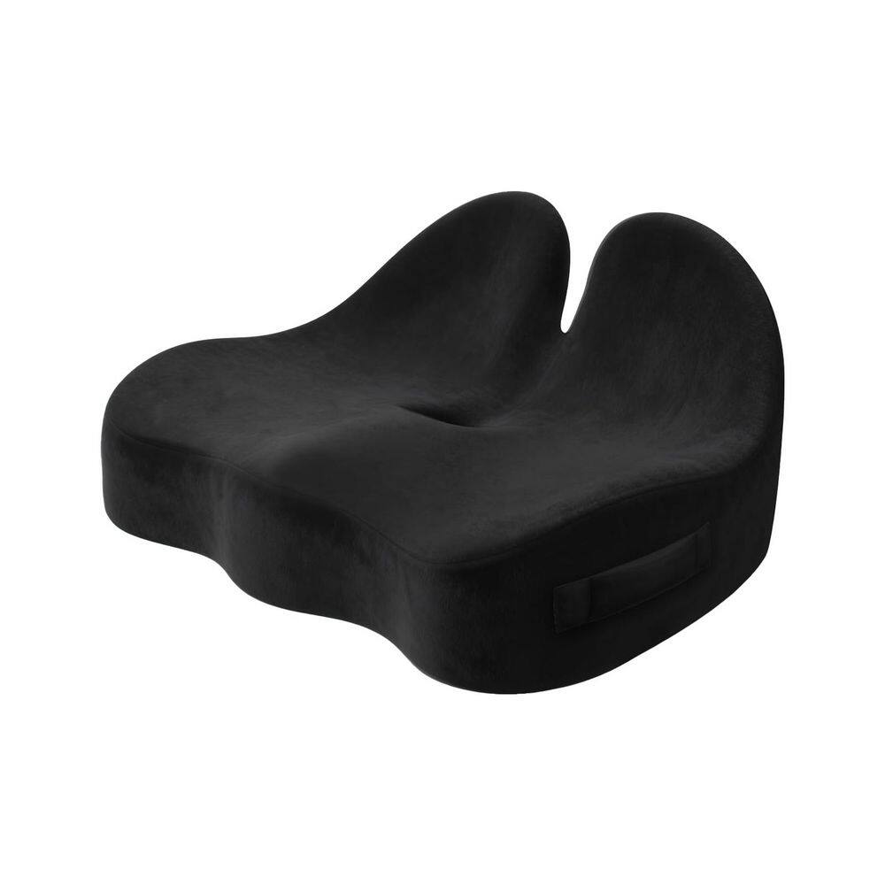 Black Memory Foam Ergonomic Sciatica Support Pattern Pain Relief ...