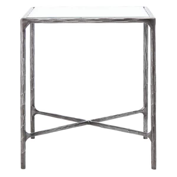 SAFAVIEH Jessa 18 in. Silver Square Glass End Table SFV9503B - The Home ...