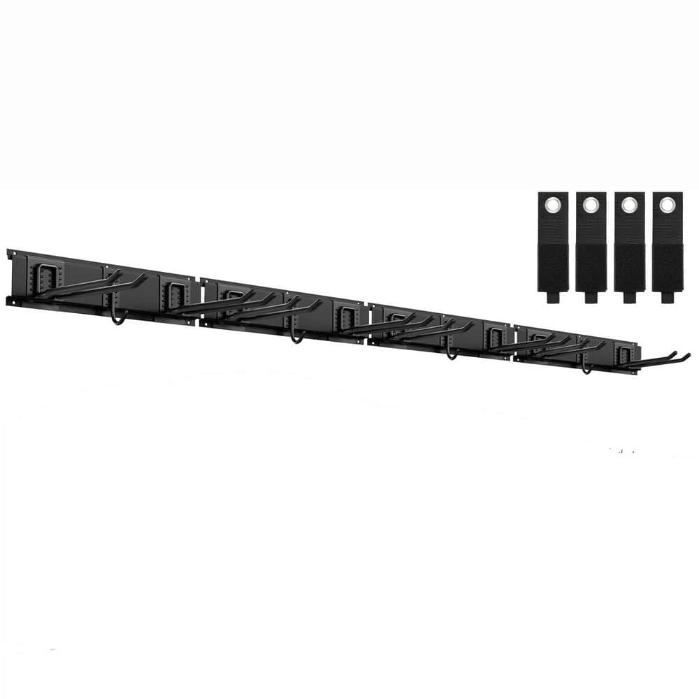 Vrbgify 64 in. Steel Powder-Coated Wall Rack with 20 Pieces Hooks and ...