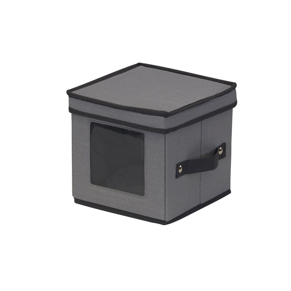 HOUSEHOLD ESSENTIALS China Plate Storage Box Holds 12 Dessert Plates or ...