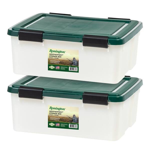 Iris Usa Remington 30 Qt Weathertight Storage Box 2 Pack 296012