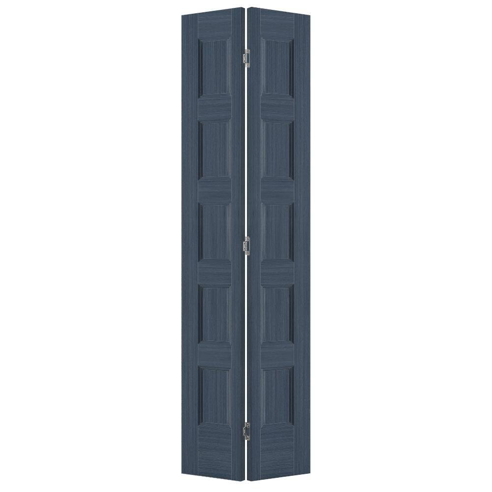 JELD-WEN 24 in. x 80 in. Conmore Denim Stain Smooth Hollow Core Molded ...