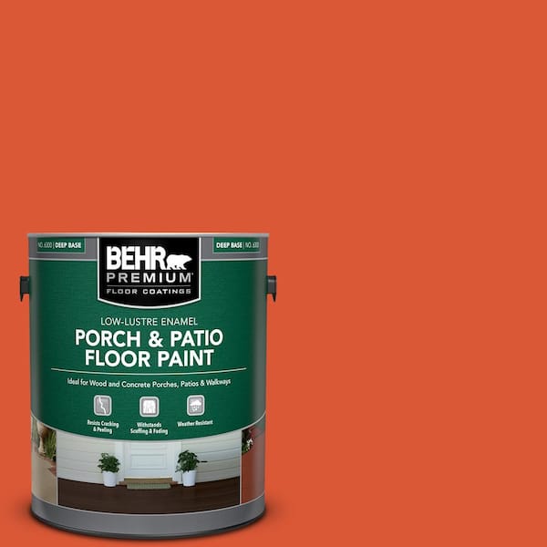 BEHR PREMIUM 1 gal. #P190-7 Inferno Low-Lustre Enamel Interior/Exterior ...