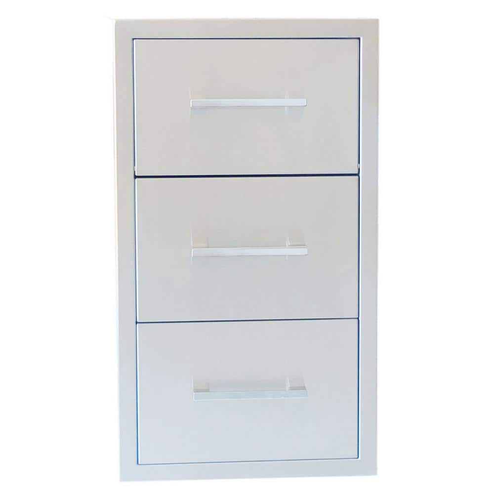Sunstone Signature Series 17 in. Beveled Frame Paper Towel Drawer Combo ...