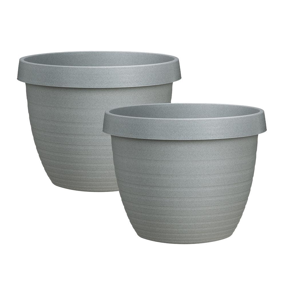 Scheurich 15.7 in. (40cm) Country Star Granite Gray Resin 2-Pack 270/9040/58503 - The Home Depot