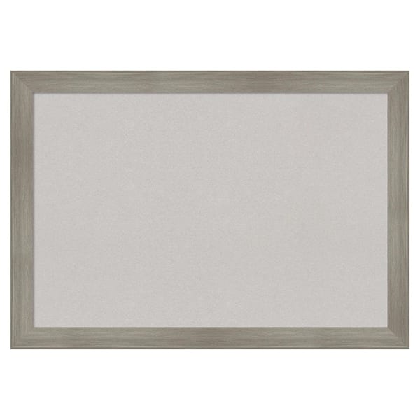 Amanti Art Grand Greywash Narrow 40 in. x 28 in. Poly Framed Grey Cork ...