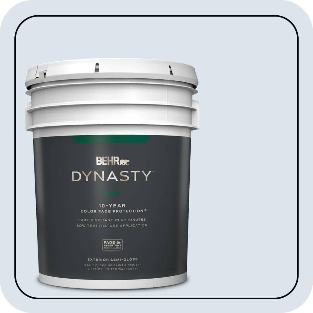 BEHR DYNASTY 5 gal. #600C-1 Mystic Light Semi-Gloss Exterior Stain ...