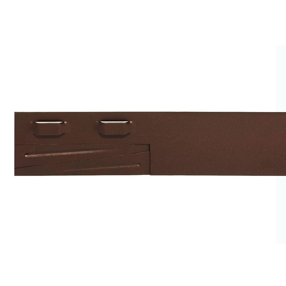 Colmet 8 ft. x 14-gauge x 4 in. Brown Texture Original Attached-Stake ...