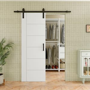 ARK DESIGN 64 in. x 80 in. 6 Panel Blank Pattern White Primed MDF No ...