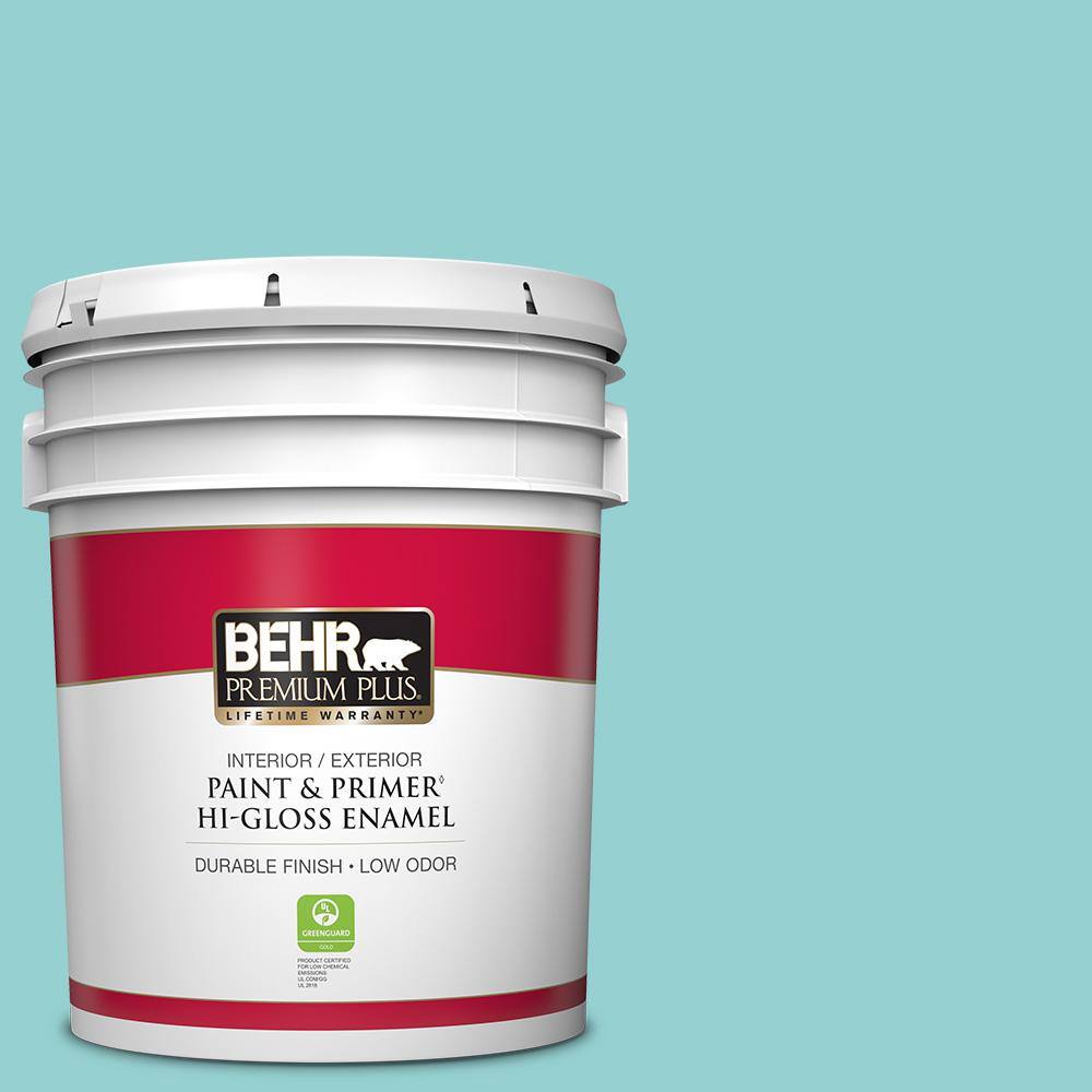 Reviews for BEHR PREMIUM PLUS 5 gal. #M460-3 Big Surf Hi-Gloss Enamel ...
