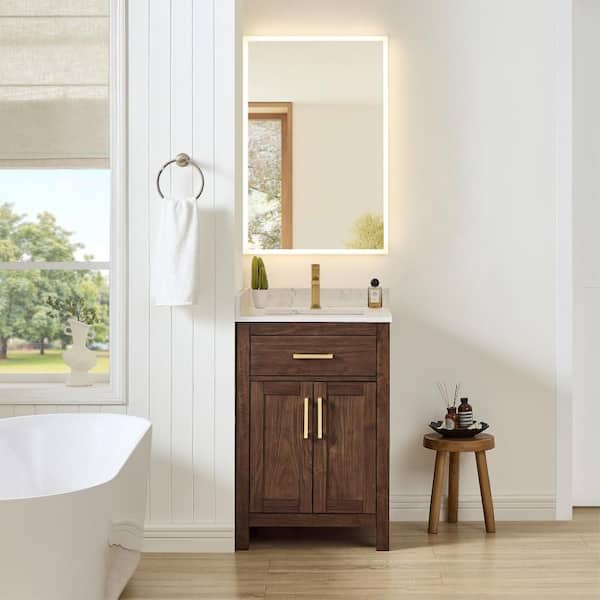 Reviews for Wyndham Collection Beckett 24 in. Single Freestanding Dark ...