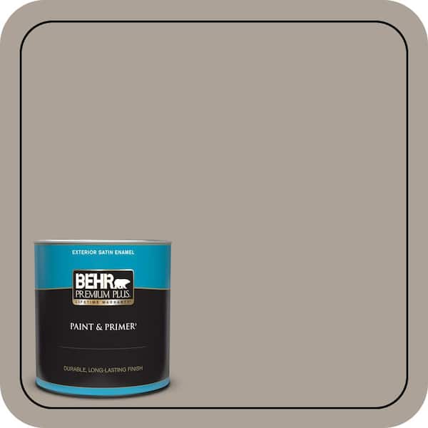 BEHR PREMIUM PLUS 1 qt. #ECC-18-1 Quail Ridge Satin Enamel Exterior ...