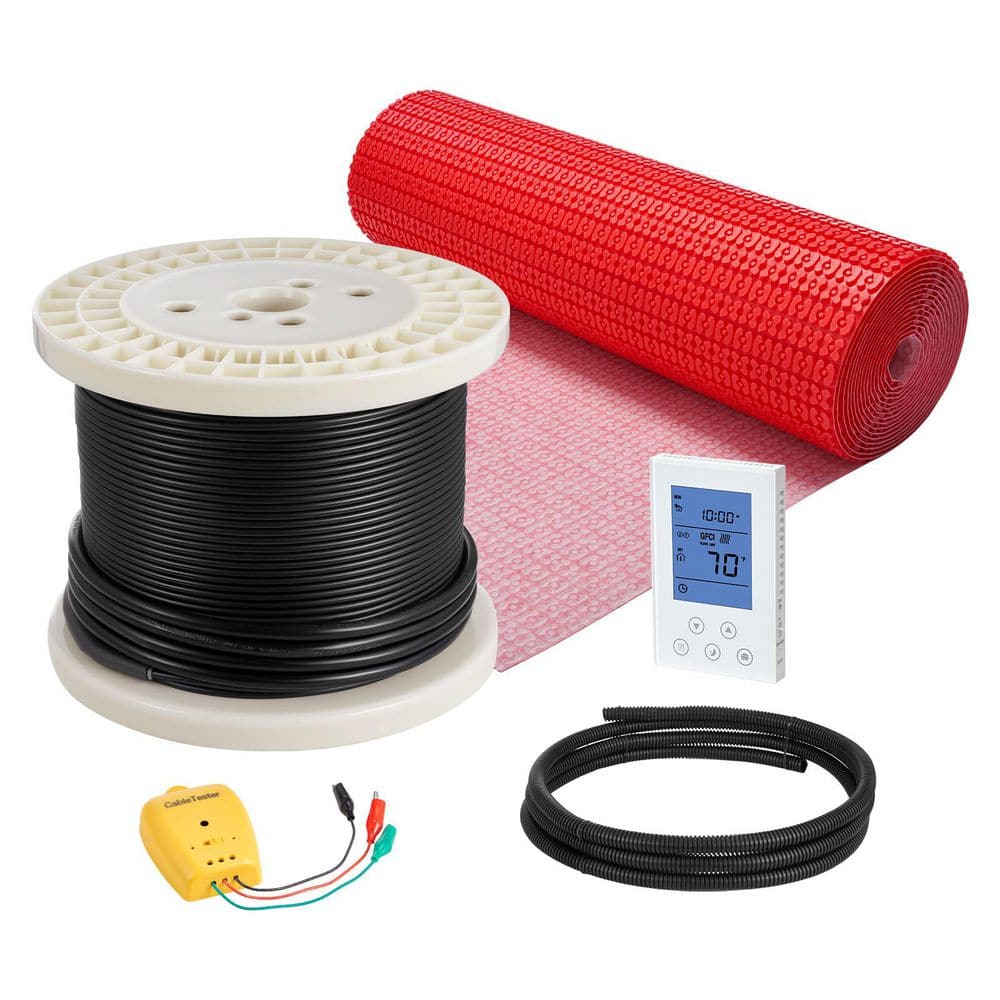 VEVOR Electric Floor Heating System, 0.82 ft. x 9.84 in. 120V Floor ...