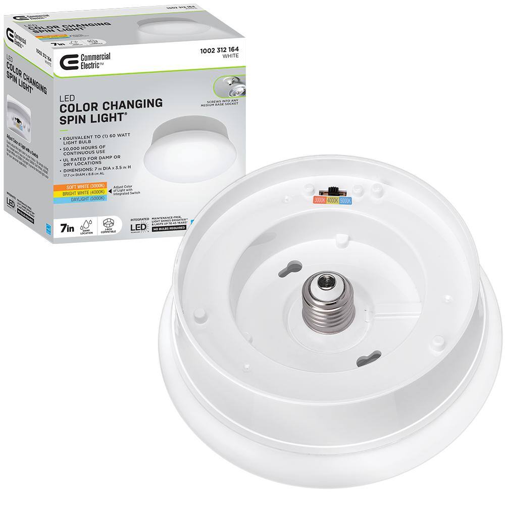 Reviews for Commercial Electric 60-Watt Equivalent E26 Spin Light 7 in ...