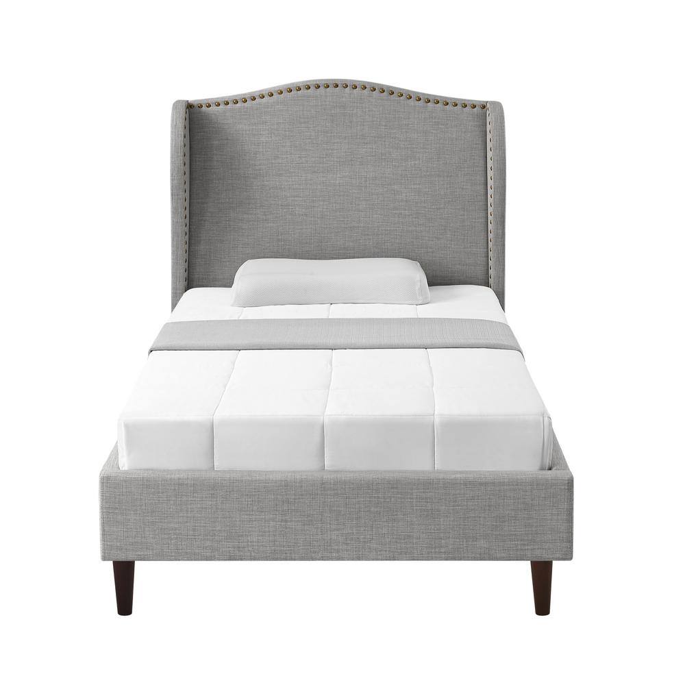 Rustic Manor Knight Gray Wood Frame Full Size Platform Bed With ...