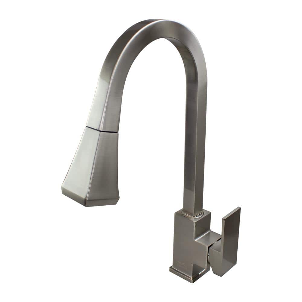 Transolid Kent Single-Handle Pull-Out Sprayer Kitchen Faucet in Luxe ...