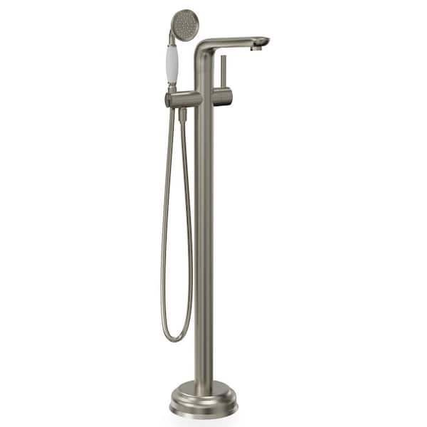 GRANDJOY 2-Handle British Vintage Style Floor Mount Freestanding Tub ...