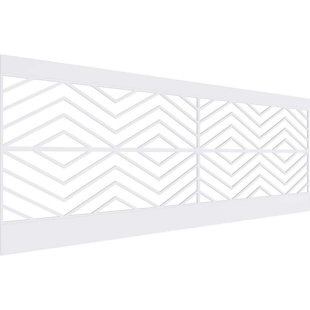 Ekena Millwork 36 in. H x 94-1/2 in. W 23.64 sq. ft. Genoa PVC Wainscot ...