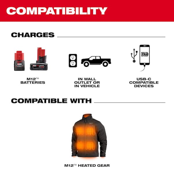 Milwaukee M12 12V Top-Off Power Supply and Charger 48-59-1211 - The ...