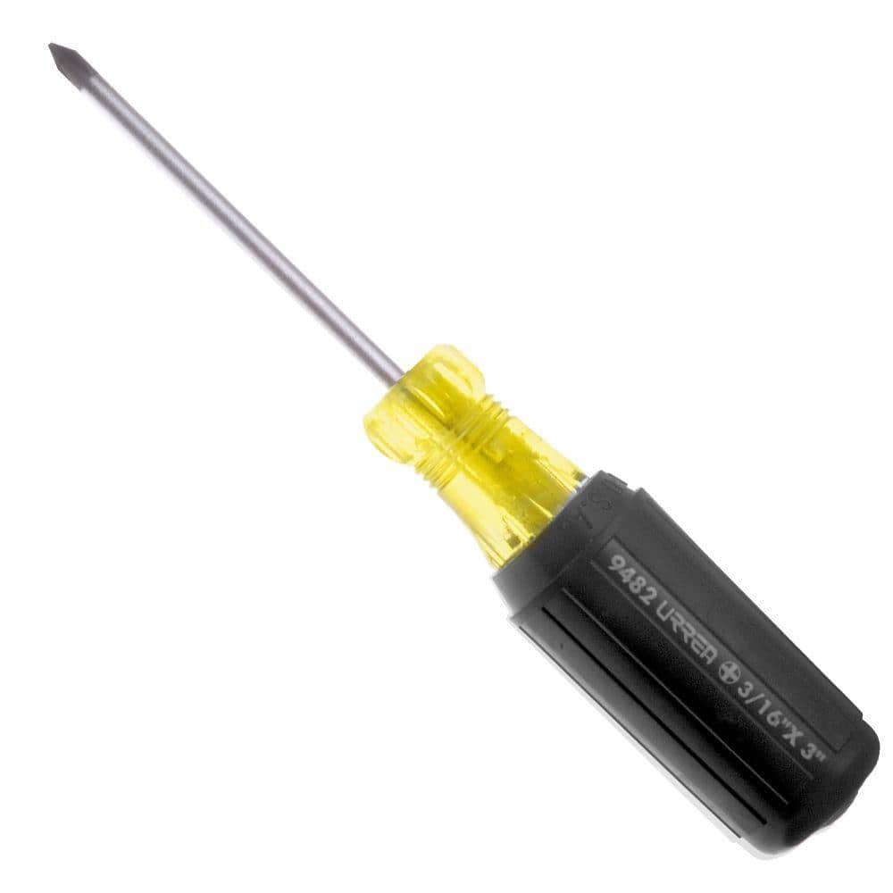 URREA 12 in. Long Round Shank Phillips Tip Cushion Grip Screwdriver ...