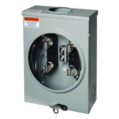 Square D 200 Amp Ringless-Horn Bypass 4 Jaw Overhead Meter Socket with ...