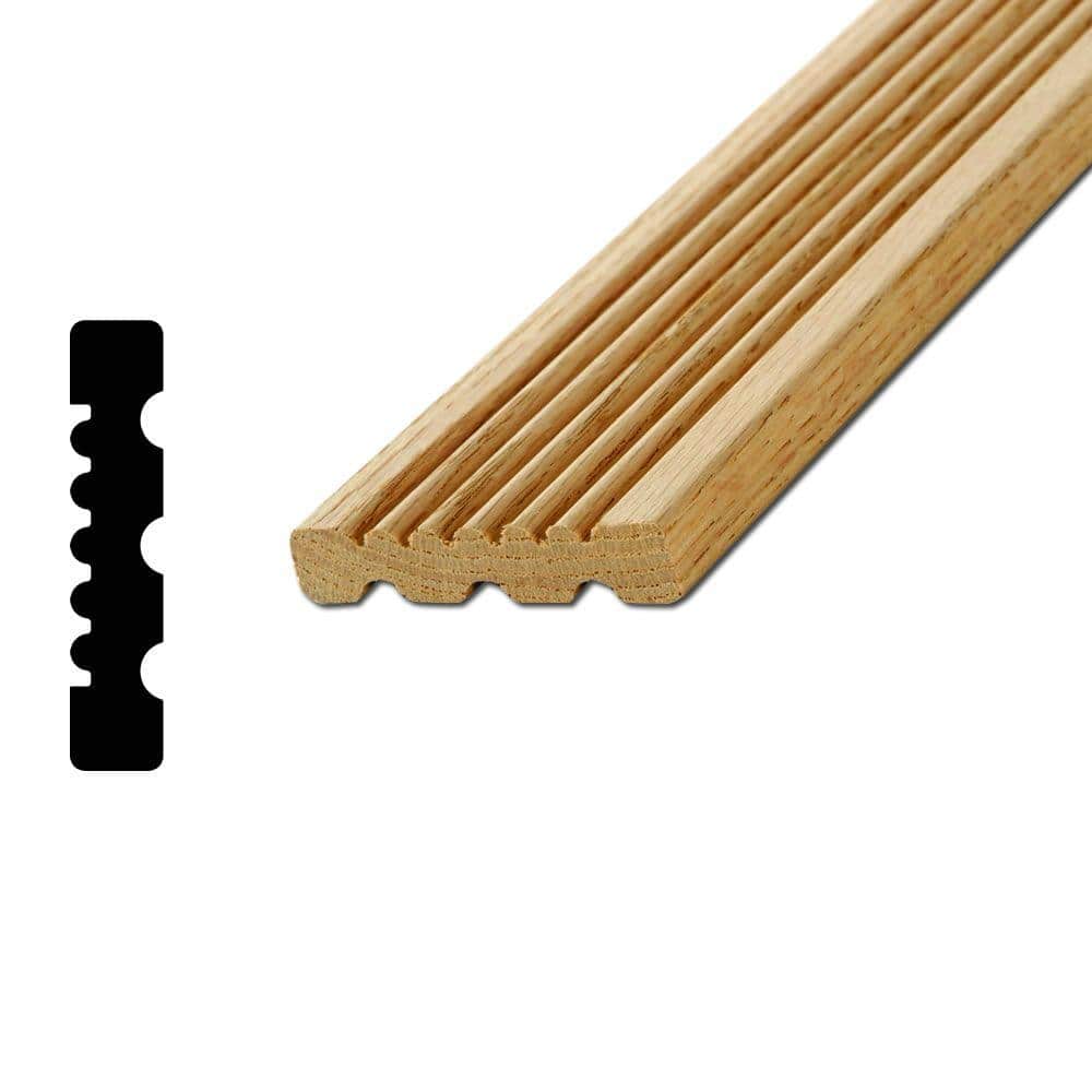 American Wood Moulding WM286 11/16 in. x 3-1/4 in. Solid Red Oak Casing ...