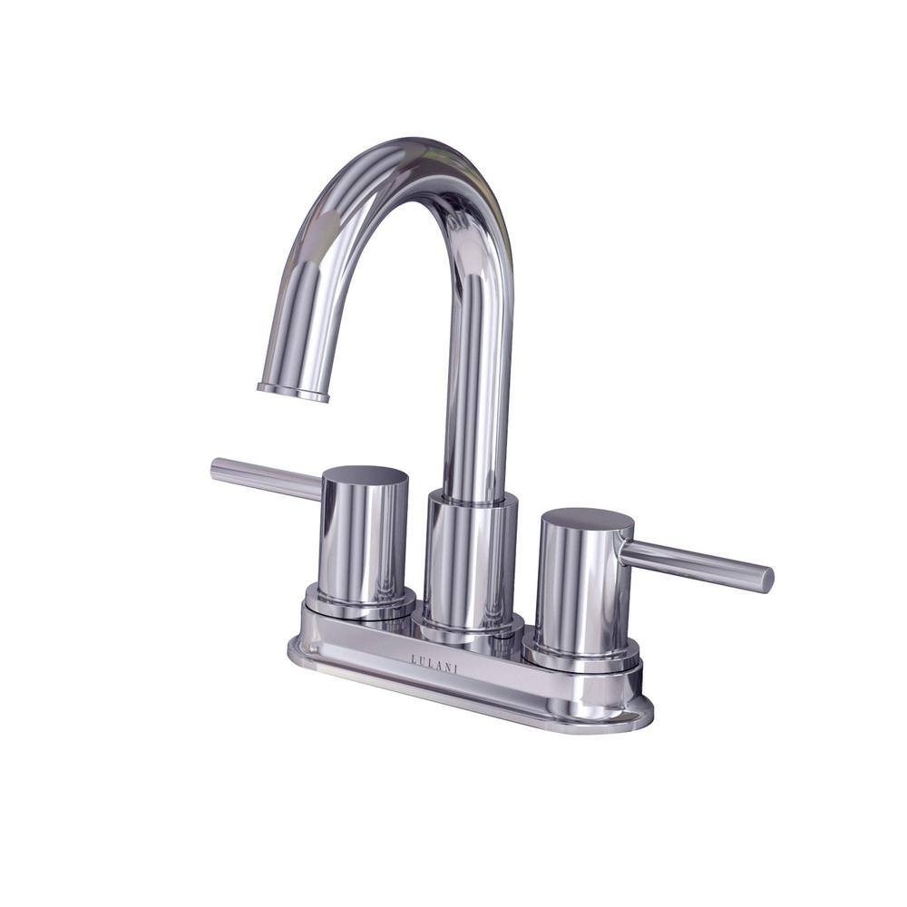 Lulani St. Lucia 2-Handle 4" Centerset Bathroom Faucet in Chrome BA-400 ...