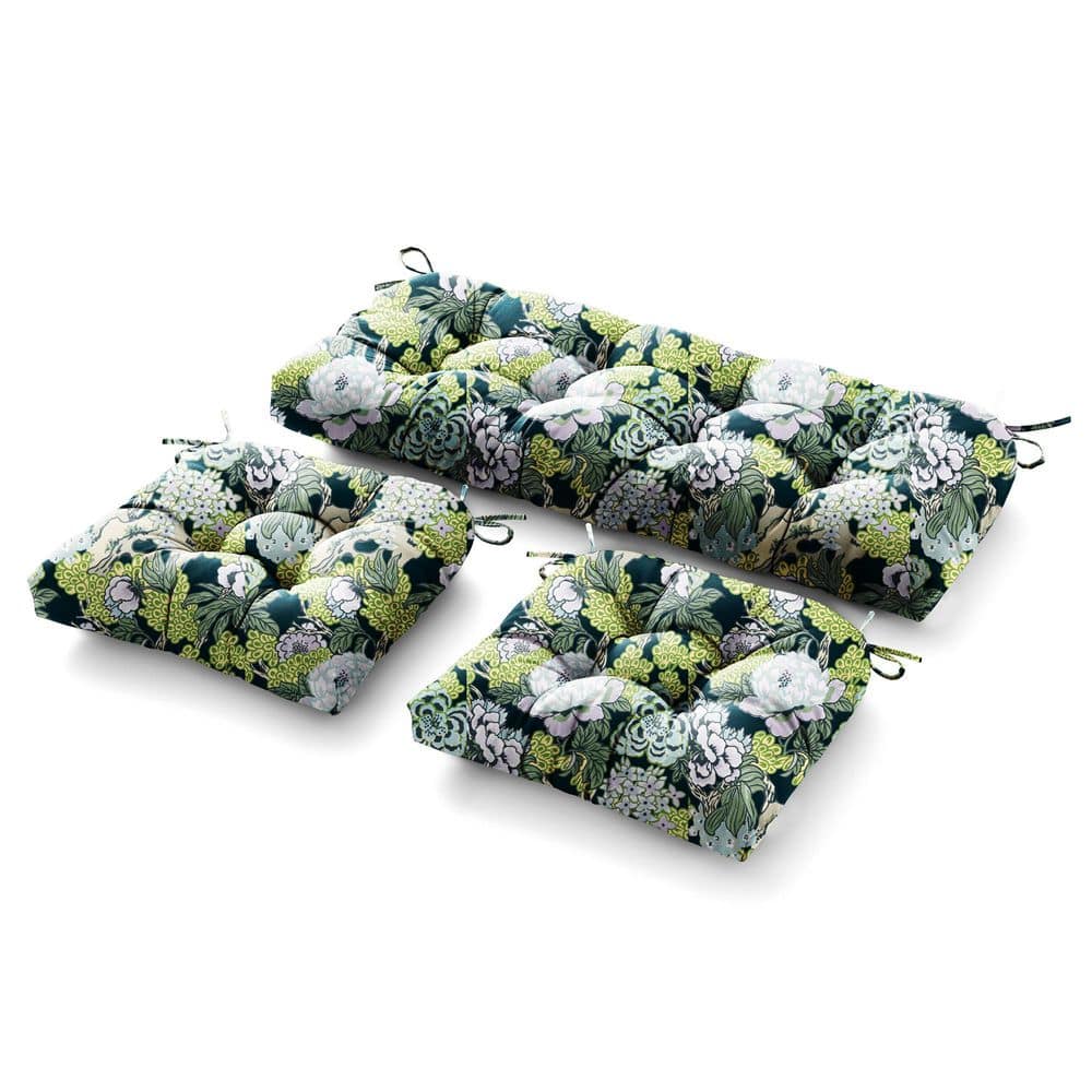 BLISSWALK 3 Piece Outdoor Loveseat Cushions Deep Seating 19"L x 44"W x ...