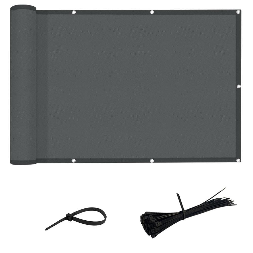 Angel Sar 3 ft. x 15 ft. Polyester Fabric Chain Link Privacy Screen ...