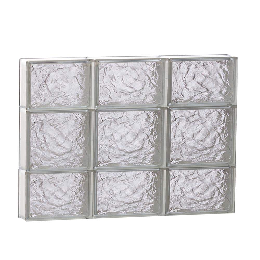 Clearly Secure 23.25 in. x 19.25 in. x 3.125 in. Frameless Ice Pattern ...