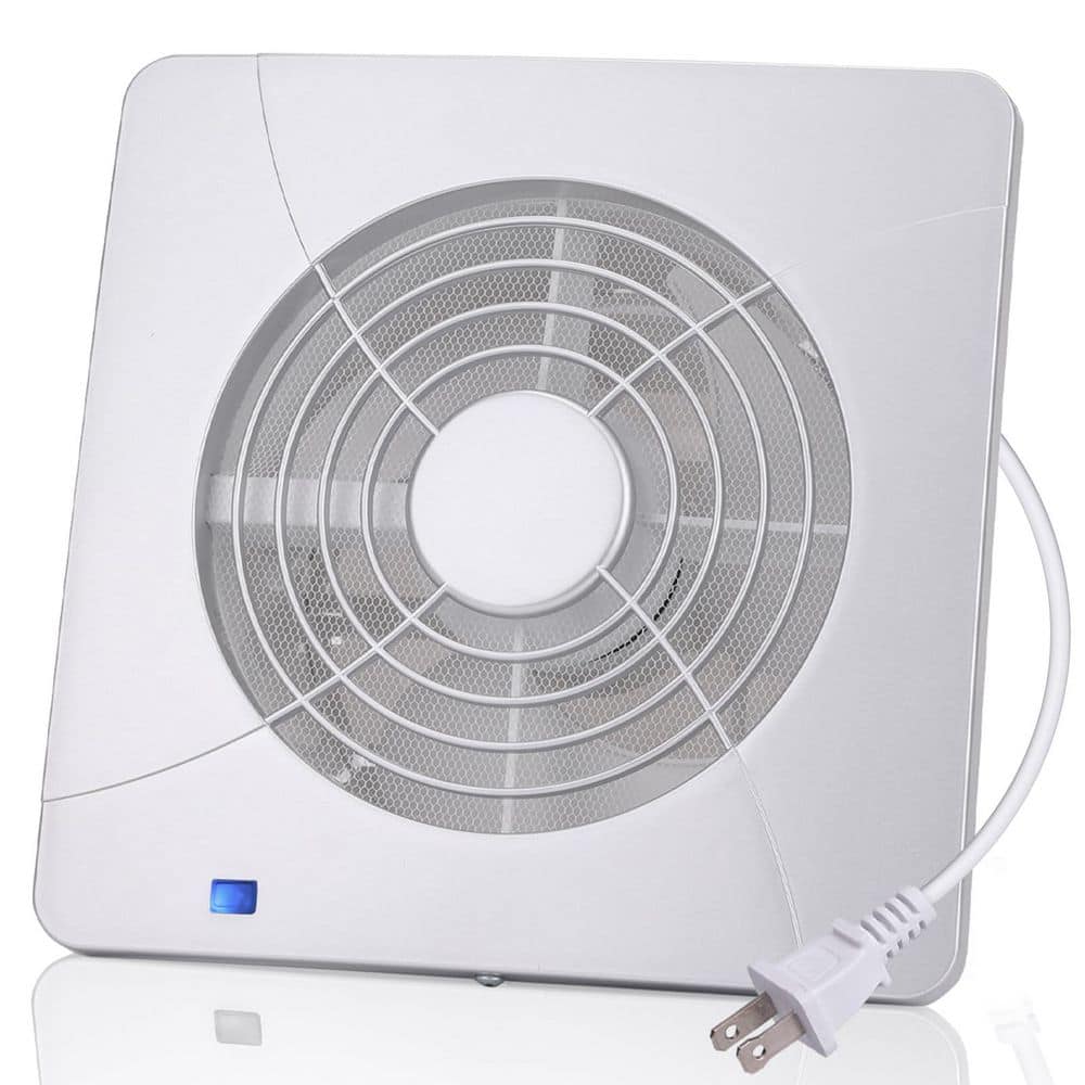KIWDZFU 110 CFM White DC Brushless Wall or Window Mount Exhaust Fan ...