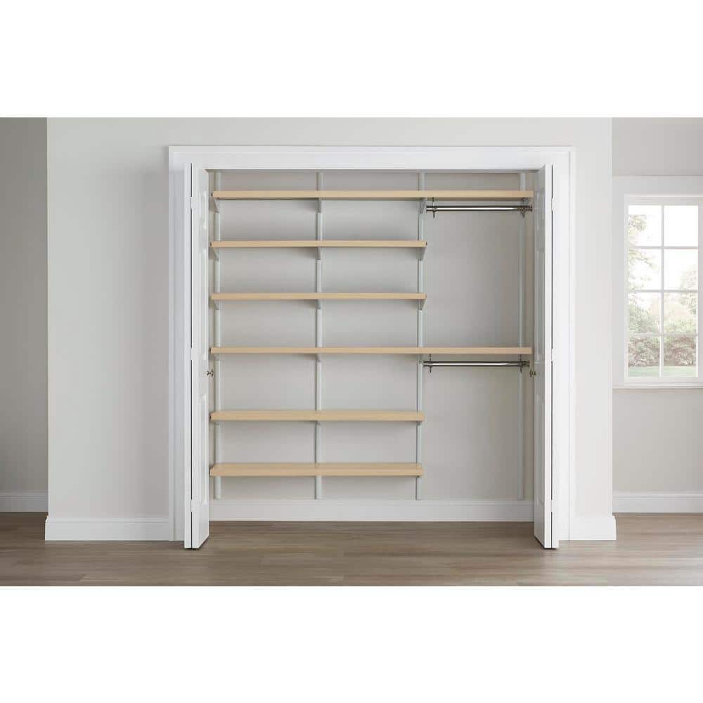 Reviews for Everbilt Genevieve 6 ft. Birch Adjustable Closet Organizer ...