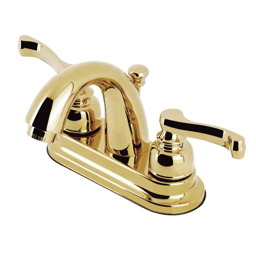 Kingston Brass 4 in. Centerset 2-Handle Bathroom Faucet with Brass Pop ...