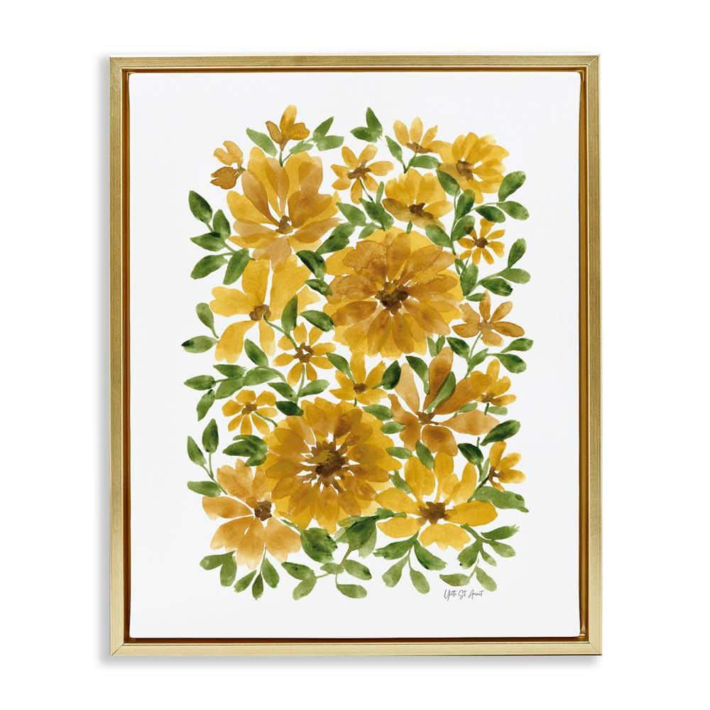 Stupell Industries Scattered Sunflower Blooms by Yvette St. Amant Gold ...