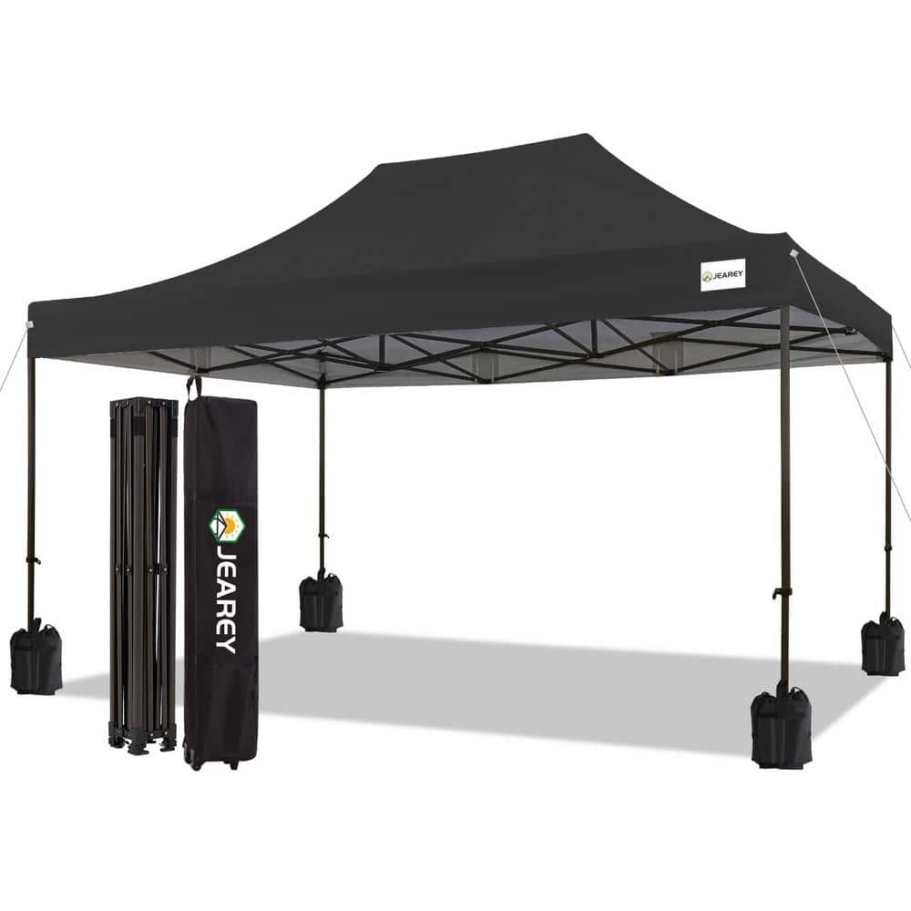 JEAREY 10 ft. x 15 ft. Pop Up Canopy Tent Instant Outddor Canopy in ...