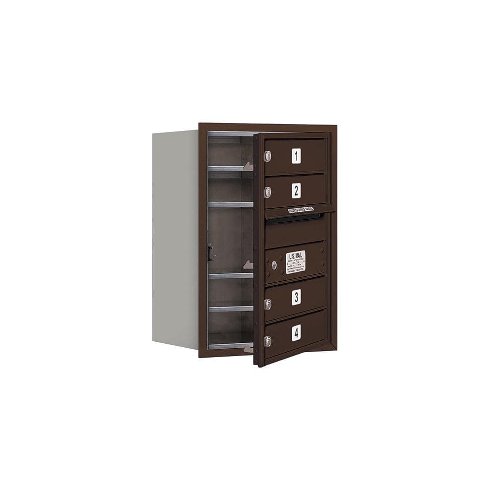 Salsbury Industries 3700 Horizontal Series 4-Compartment Recessed Mount ...