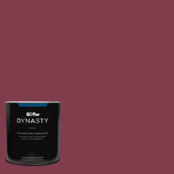 BEHR DYNASTY 1 qt. #120D-7 Ruby Red Satin Enamel Interior Stain ...