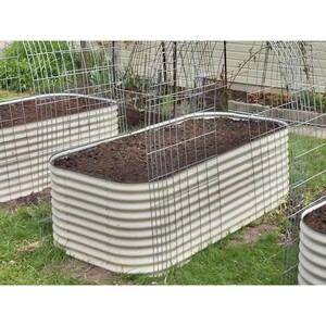 vego garden 32 in. Extra-Tall 10-In-1 Modular Olive Green Metal Raised ...