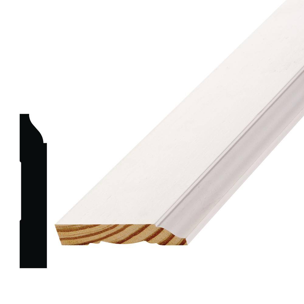 WM 623 9/16 in. x 3-1/4 in. x 144 in. Primed Finger-Jointed Pine Base ...