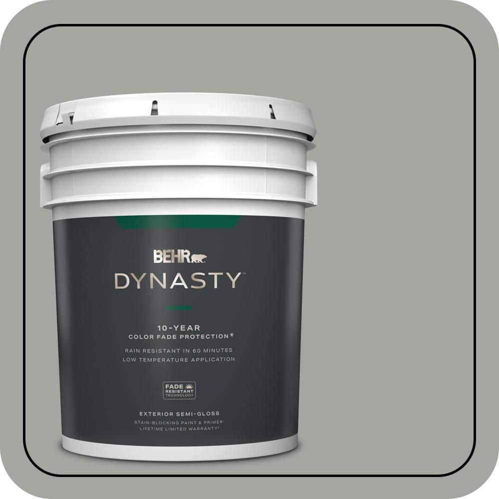 BEHR DYNASTY 5 gal. #PPU24-18 Great Graphite Semi-Gloss Enamel Exterior ...